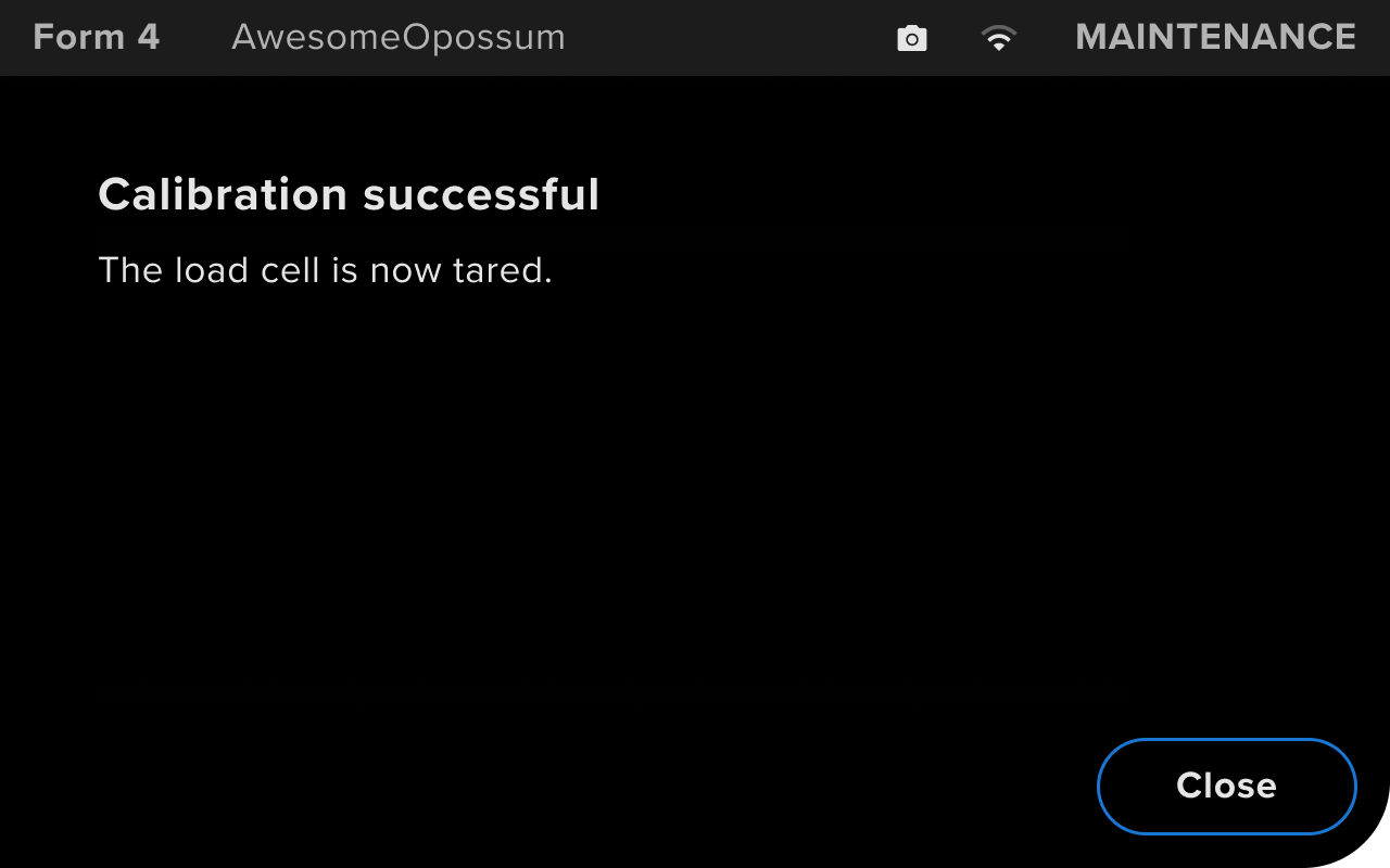 Calibrating the cartridge floor load cell (Form 4 generation)